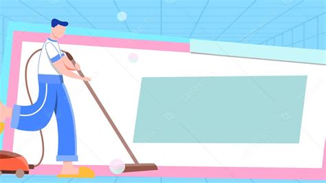 Housekeeping Cleaning Tools Green And Simple Powerpoint Background For