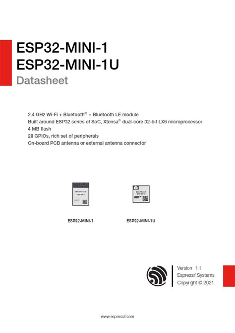 Esp32 Mini 1u Esp32 Mini 1 24ghz Wi Fibluetooth Espressif