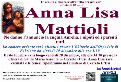 Funer24 Anna Lisa Mattioli Cerreto Desi An