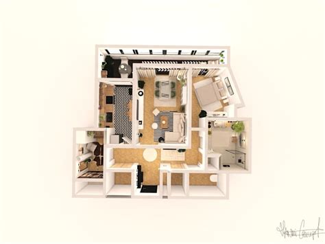 Create 2d And 3d Floor Plan Rendering By Hanmi Concept Fiverr