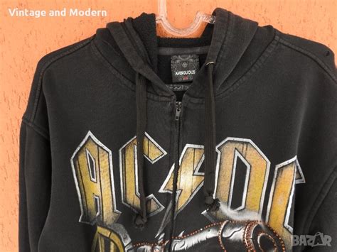 Acdc Big Gun дамски суичър с качулка Lxl в Суичъри в гр София