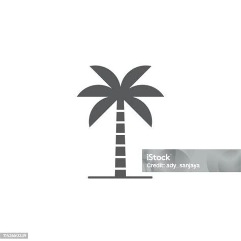 팜 트리 벡터 아이콘 평면 스타일 디자인 흰색 배경에 고립 0명에 대한 스톡 벡터 아트 및 기타 이미지 0명 관광 나무 Istock