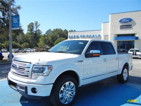 2013 White Platinum Metallic Tri Coat Ford F150 Platinum Supercrew