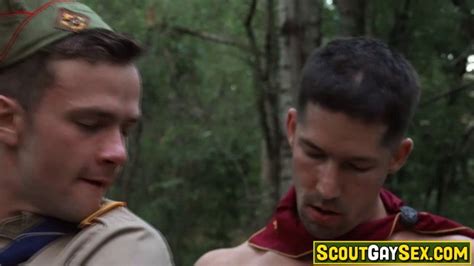 Cum Pouring Out Of Scout Boys Ass And Spattering Onto The Forest Floor