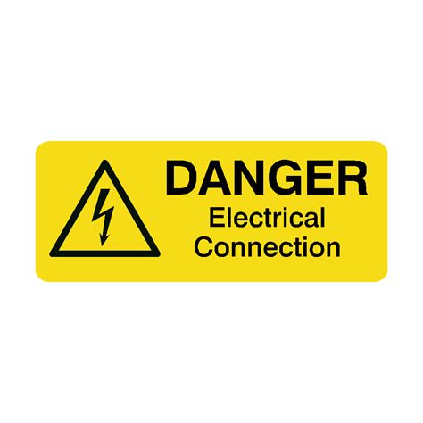Safety Electrical Connection Label At Neta Humphrey Blog