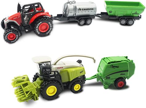 Otonopi Farm Tractor Die Cast Metal Farm Machinery Toys With Tractor