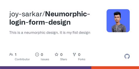 github joy sarkar neumorphic login form design this is a neumorphic design it is my fist design