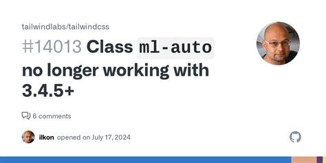 class `ml auto` no longer working with 3 4 5 · issue 14013 · tailwindlabs tailwindcss · github