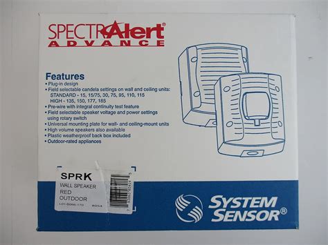 System Sensor Sprk Outdoor Wall Mounted Speaker Red Amazonca