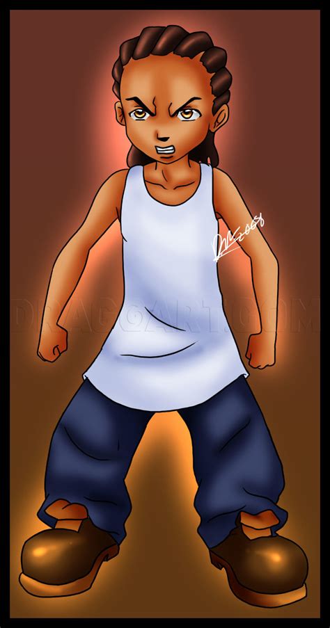 How To Draw Riley Freeman From The Boondocks Step By Step Drawing