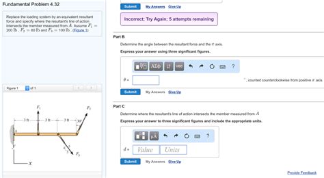 Solved Fundamental Problem 432 Submit My Answers Give Up