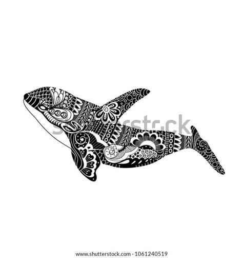 Vector Whale Illustration Stock Vector Royalty Free 1061240519
