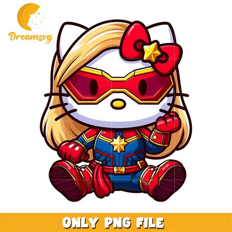 Hello Kitty Captain Marvel Png Dreamsvg Store