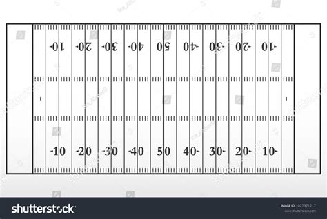 American Football Field Black And White Diagram