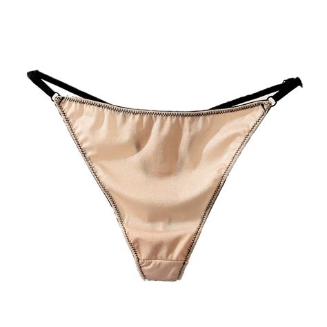 Needway Underwear Satin Panties Thin G String Sex Thong Women Satin Luxury Sexy Seamless Bow