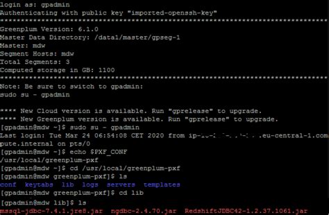 Connect To Exasol Database From Greenplum Using Pxf Extension Framework