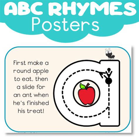 Rhymes Alphabet Writing Lowercase School Diva