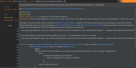 Spring Security Websecurityconfigureradapter 관련 사항