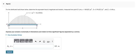 Solved For The Distributed Load Shown Below Determine The