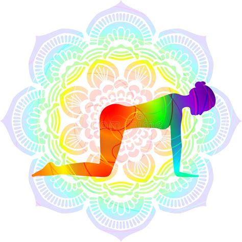 Postura De Silueta De Yoga Posición De Cuadro O Posición De Tabla