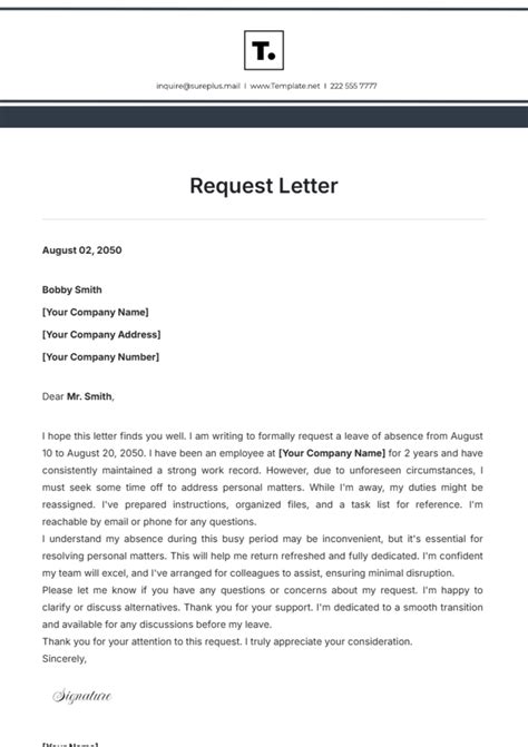 Project Resource Request Template