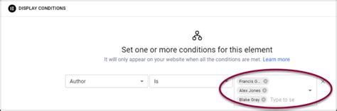 show and hide elements on a page display conditions elementor