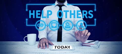 Handwriting Text Help Others Business Showcase The Action Of Helping Someone To Do Something Or
