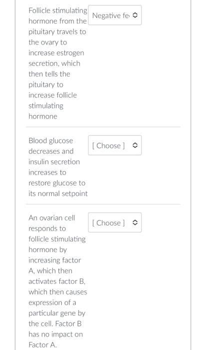 Solved Choose The Correct Match For Each Of The Following Chegg Com