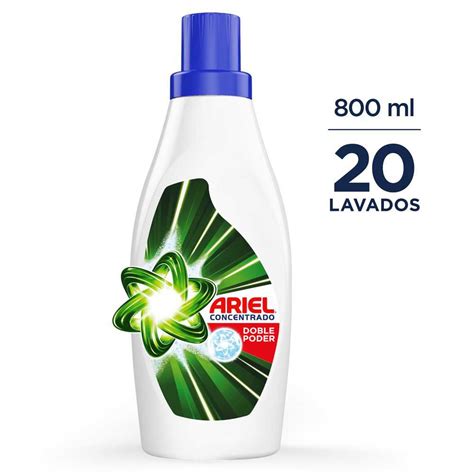 Detergente Líquido Ariel Doble Poder Concentrado 800 Ml Img 1