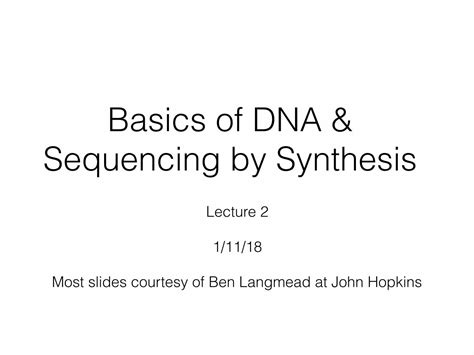 Pdf Basics Of Dna And Sequencing By Synthesisdata Science Sequencing