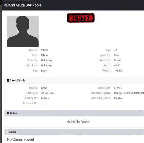 Grant County Busted Added A New Photo Grant County Busted