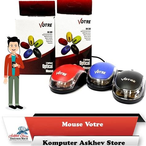 Votre Mouse Optic Usb Biru Lazada Indonesia
