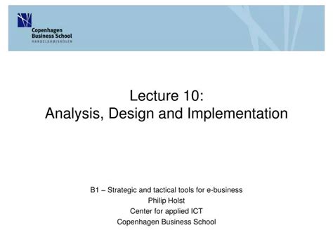 Ppt Lecture 10 Analysis Design And Implementation Powerpoint Presentation Id1688846