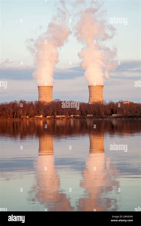 Cooling Towers Of Three Mile Island Nuclear Power Plant On The