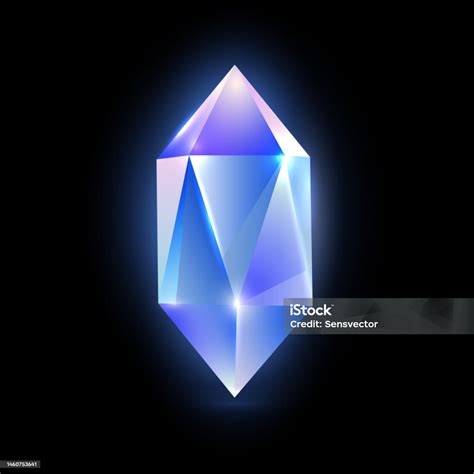 크리스탈 또는 화려하고 고립 된 빛나는 보석 또는면이있는 다이아몬드 보석과 바위 광물 장식 또는 게임 디자인 현실적인 스타일의 벡터 고대 유물에 대한 스톡 벡터 아트 및