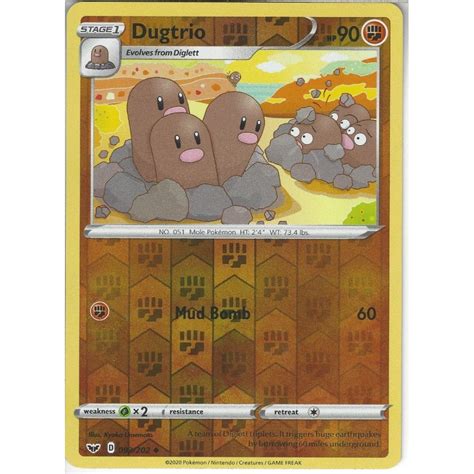 Dugtrio Pokemon Card