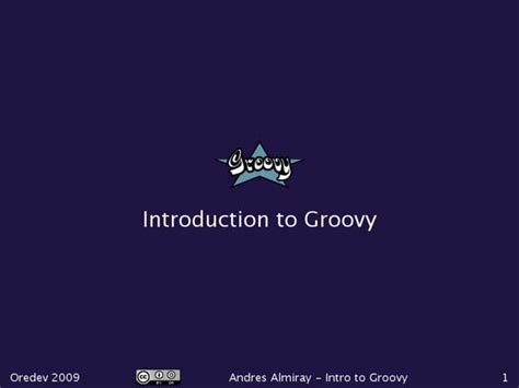 Øredev 09 Introduction To Groovy Pdf