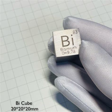 20mm Metal Bismuth Cube 99 99 High Purity Element Bi Block Ljqmetal