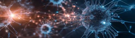 Abstract Representation Of Molecular Structures And Connections Illustrating The Complexity Of