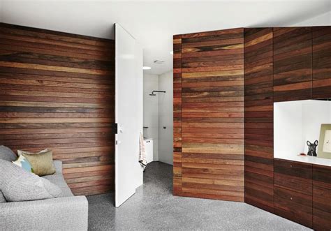 Horizontal Exotic Wood Wall Paneling Interior Design Ideas