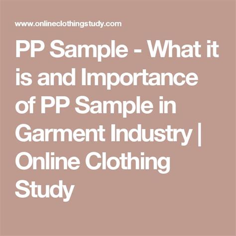 Pp Sample What It Is And Importance Of Pp Sample In Garment Industry