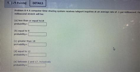 Solved Problem 8 4 A Computer Time Sharing System Receives