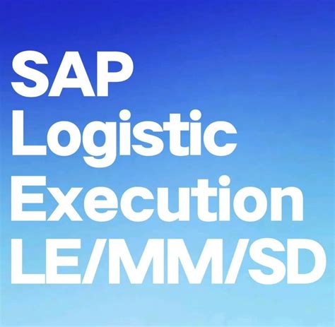 Rajat Jain On Linkedin Sap Logistic Execution Le Sd Mm 3pl