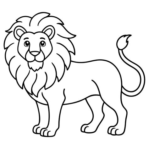 A Coloring Page Drawning Style Like Of Lion With Pattern Well Defined