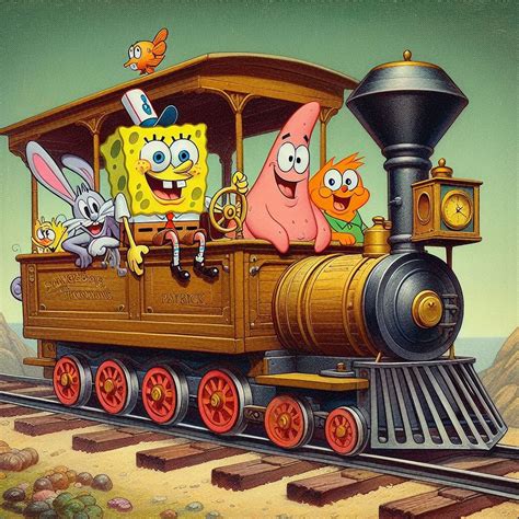 Spongebob And Patrick In Trolley Troubles By Alteregobro On Deviantart