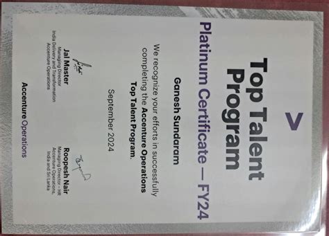 Ganesh Sundaram On Linkedin Don Accenture Toptalent