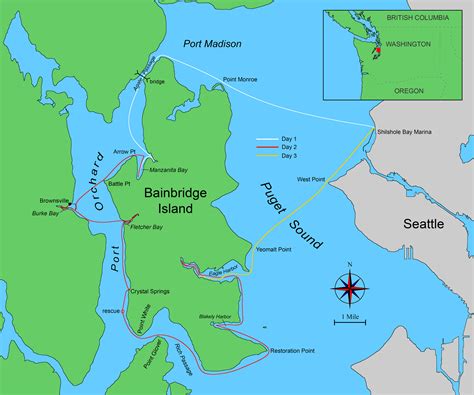 Bainbridge Island System Map Sailing Schedule For Seattle
