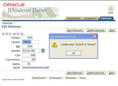 Implementing Data Validation In Adf Uix Application Conclusion Amis