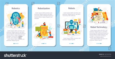 Robotics School Subject Mobile Application Banner Stock Vector Royalty Free 1967659780