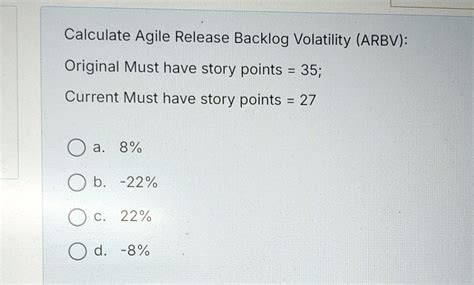 Calculate Agile Release Backlog Volatility StudyX